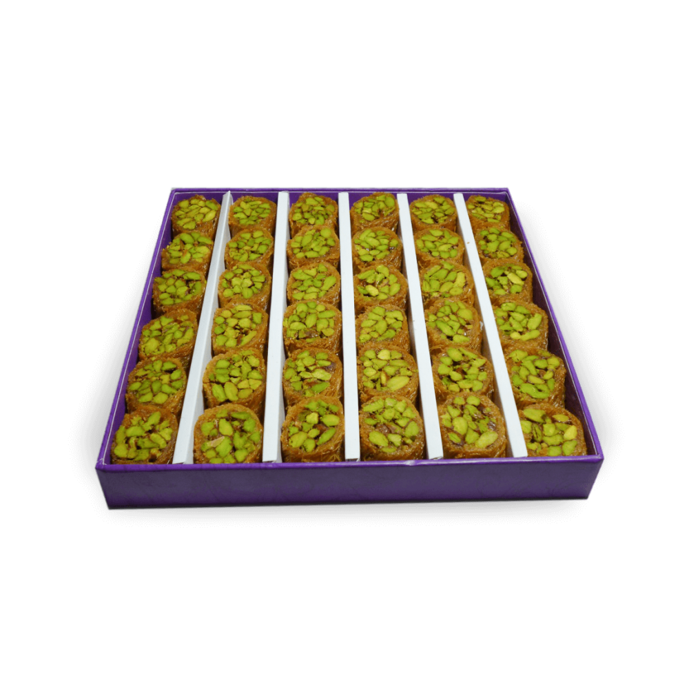 Arabic Sweets Semiramis Pistachio Mabroomeh slices 500g | Memas Dessert
